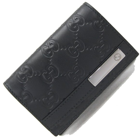 Gucci | Accessories | Gucci Business Card Holder Guccisima 25727 Black ...